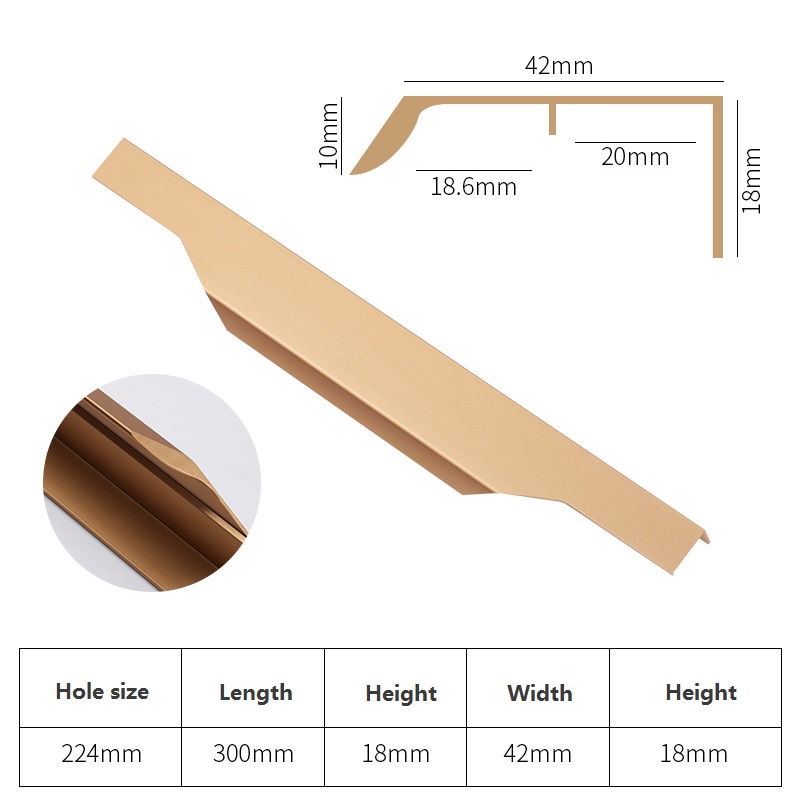 Aluminum profile Handles Recessed pull - AMBA HARDWARE CO., LTD